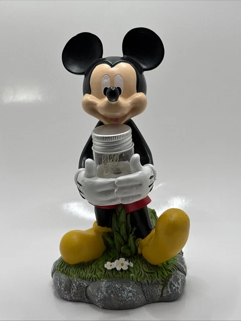 DISNEY MICKEY MOUSE Garden Statue w/ Solar Lantern 8” Figurine £21.00 ...