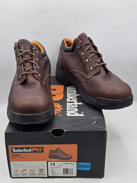TIMBERLAND PRO TITAN Oxford Soft Toe Sz 14 M Slip, Oil, Abrasion ...