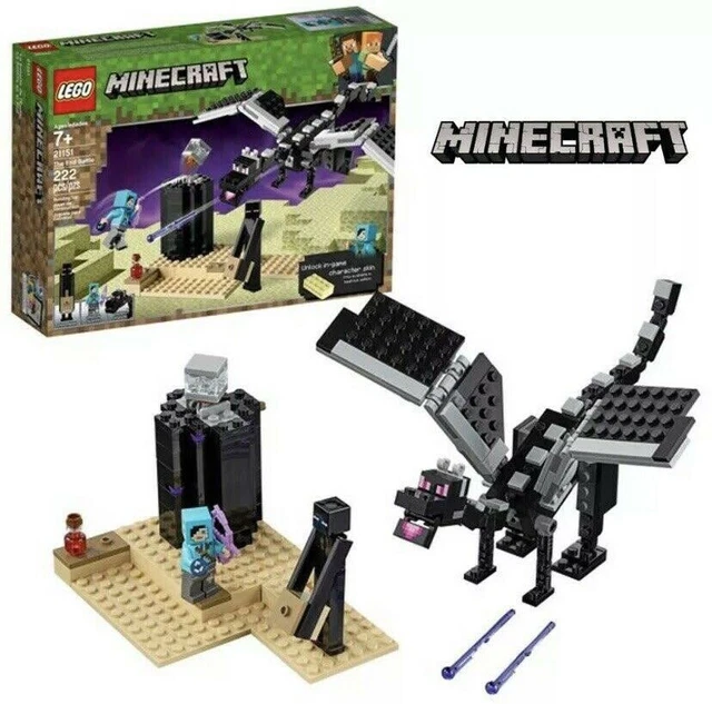 LEGO MINECRAFT: THE End Battle #21151 Ender Dragon Enderman 222 Pieces ...