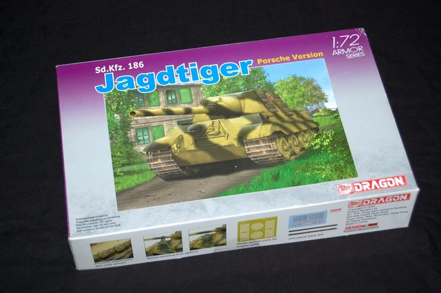 DRAGON 1/72 SD.KFZ.186 Panzerjager Tiger Jagdtiger Porsche Version ...