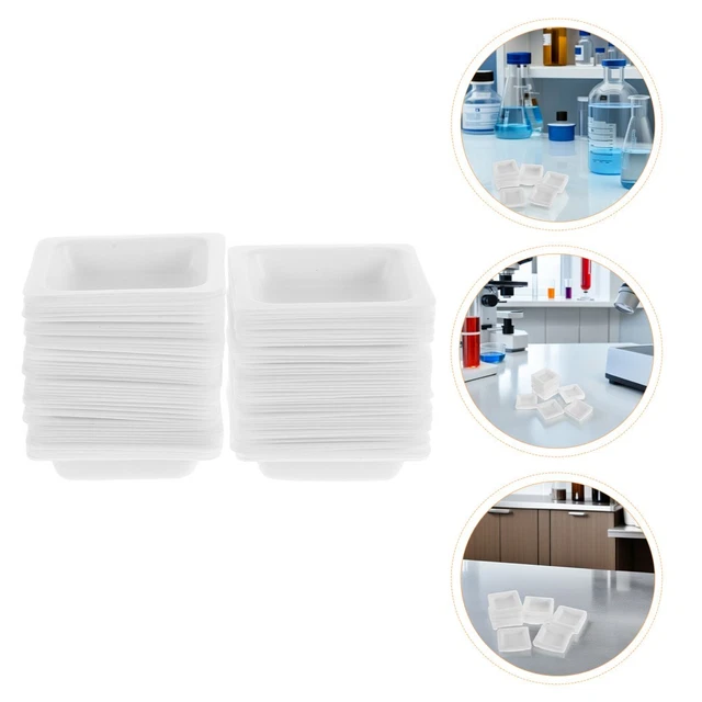 80PCS LABORATORY WEIGH Boats: Plastic Weighing Trays Square Weighing ...