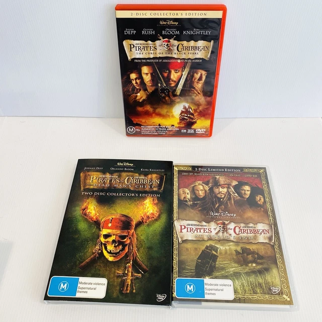PIRATES OF THE Caribbean Movie Bundle X3 1, 2, 3 Region 4 PAL DVD £6.36 ...