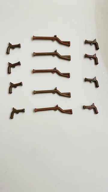 LEGO MUSKET RIFLE Flintlock Pirate Castle Soldier Brown Vintage Weapons ...