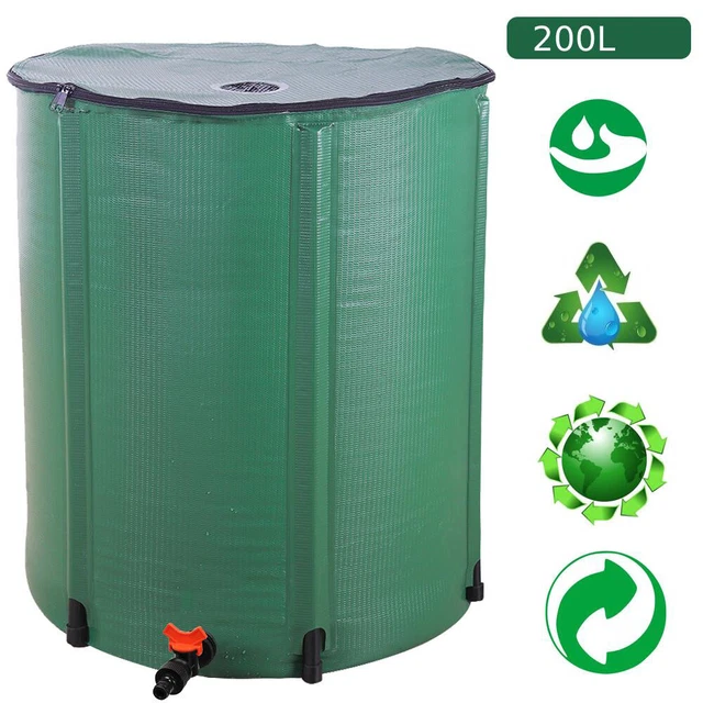 REGENTONNE WASSERTONNE WASSERTANK faltbar 200L Regulierventil ...