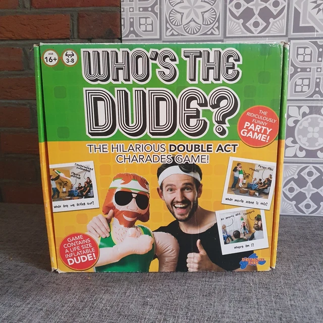 WHO'S THE DUDE? Hilarious Charades Double Act Game - 100% Complete £29. ...