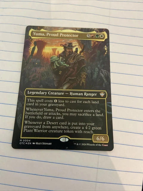 MTG YUMA, PROUD Protector (Foil Borderless) [Outlaws of Thunder ... MTG YUMA, PROUD Protector (Foil Borderless) [Outlaws of Thunder ...