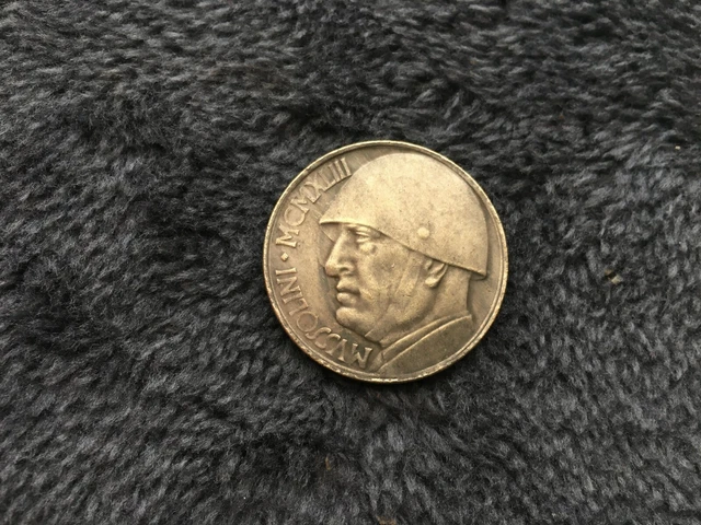 20 LIRE BENITO Mussolini Coin with Helmet Fascism Italy £704.85 ...