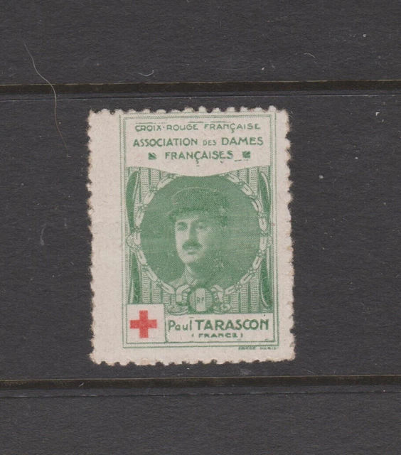WWI/FRENCH RED CROSS charity stamp/label (Paul Tarascon Flying Ace) £2. ...