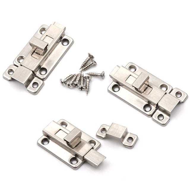 BEST DOOR SLIDE Catch Lock Bolt Latch Barrel Home Gate Safety Hardware ...