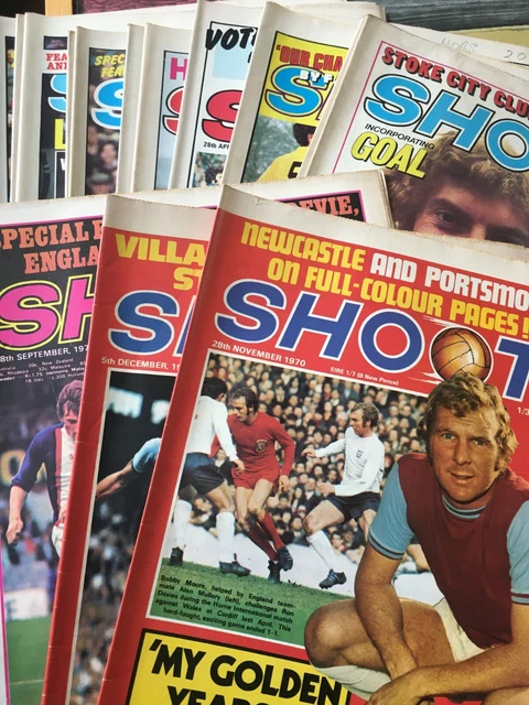 SHOOT WEEKLY FOOTBALL magazines 1960s 1970s 1980s - choose from list £3 ...