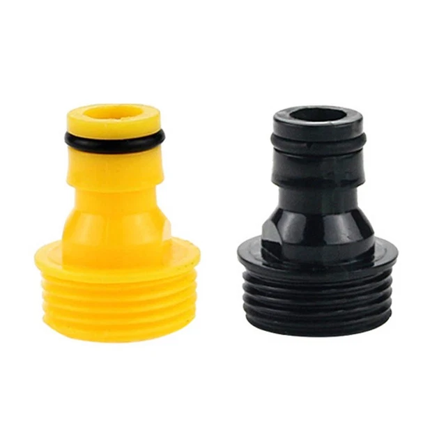 YELLOW PLASTIC GARDEN hose - thread adapter water spray installation £7 ...