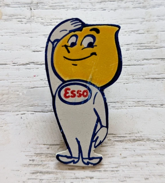 VTG OG ESSO Advertising Promo 1960's 1970's Mascot DROP MAN Oil Badge ...