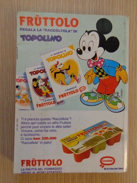 TOPOLINO RACCOLTOLA N.2 Come Nuovo Omaggio Fruttolo Promo Mondadori EUR ...