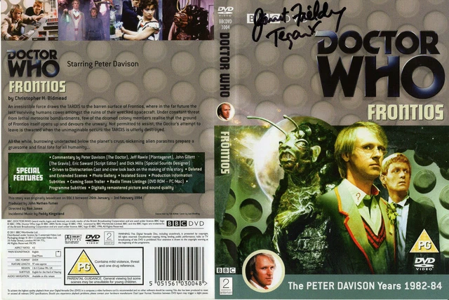 DOCTOR WHO: FRONTIOS DVD Cover Signed by Janet Fielding £29.00 ...