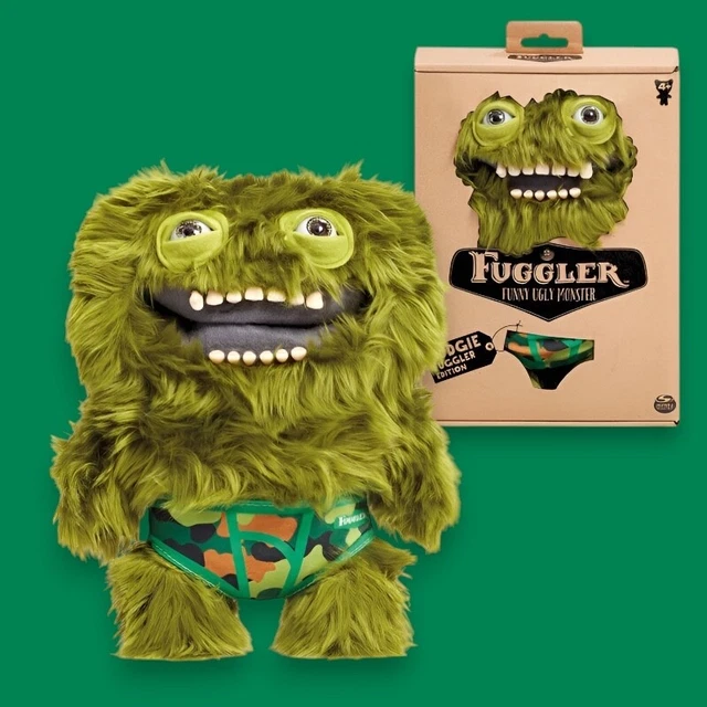 GENUINE BUDGIE FUGGLER 9" Underoo McGoo Funny Ugly Monster Green Fur ...