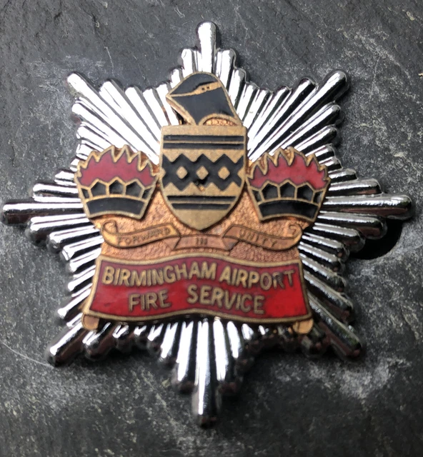 OBSOLETE BIRMINGHAM AIRPORT FIRE SERVICE Coat Of Arms CAP BADGE £11.95 ...