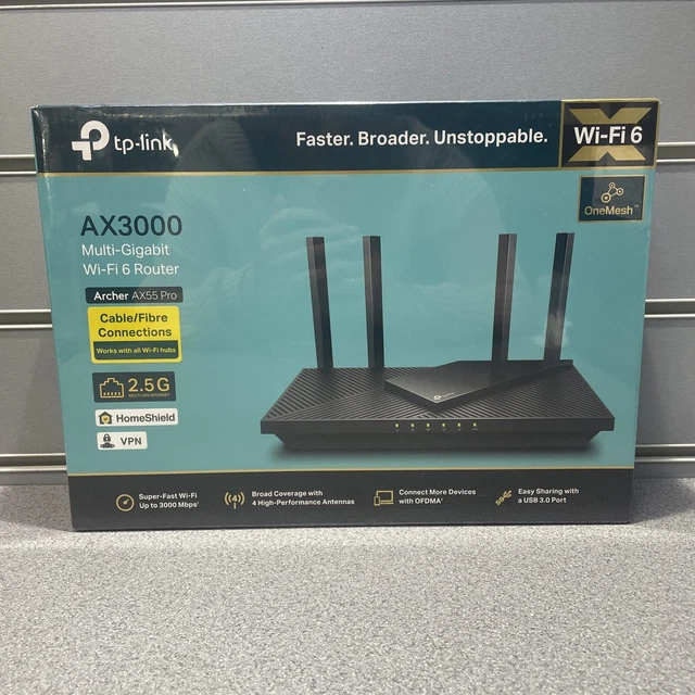 TP-LINK ARCHER AX55 PRO Ax3000 router Wi-Fi 6 multi-gigabit dual band ...