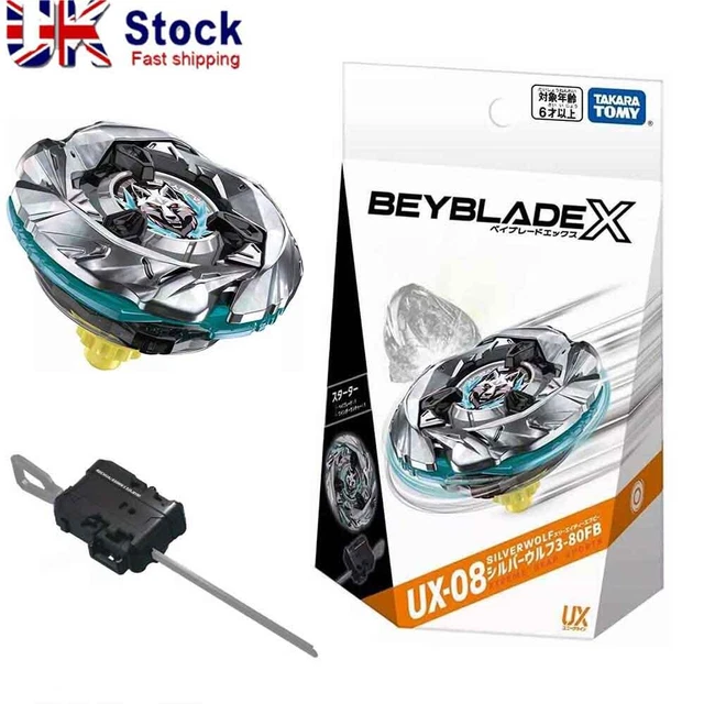 TAKARA TOMY BEYBLADE X Beyblade X UX-08 Starter Silver Wolf 3-80FB £27. ...