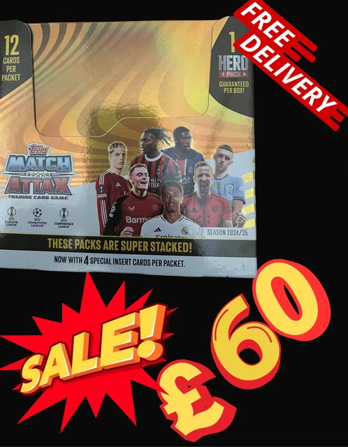 TOPPS MATCH ATTAX 2024/25 Sealed Booster Box- 24 Packs £60.00 - PicClick UK