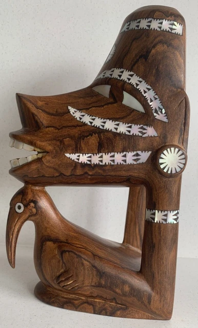 PACIFIC OCEANIC SOLOMON Island Nguzu Nguzu Canoe Figurehead Statue ...