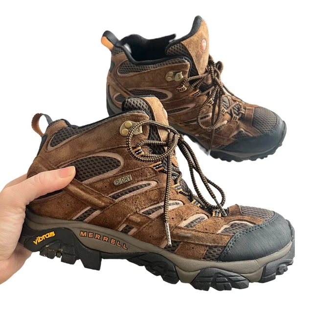 MERRELL MEN'S MOAB 2 Mid Waterproof Hiking Boot Earth Brown Size 10 ...