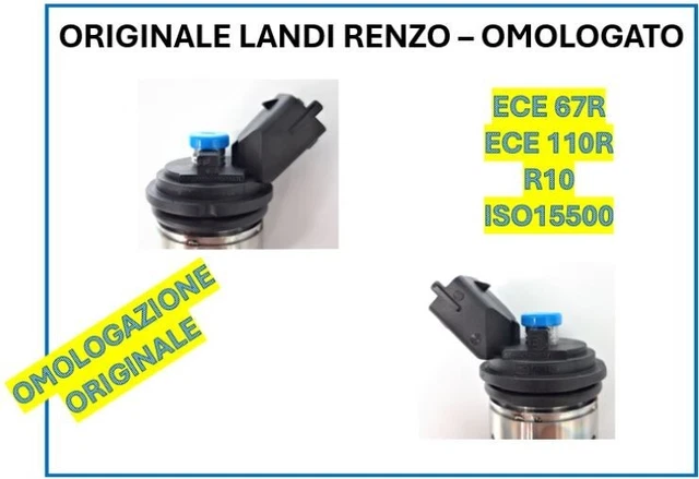 INIETTORI GPL ORIGINALI LANDI RENZO ATTACCO FIAT MTA tappo BLU ...