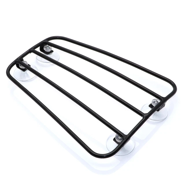 MOTORCYCLE BLACK FUEL Gas Tank Luggage Rack Suction Cups Fo Harley ...