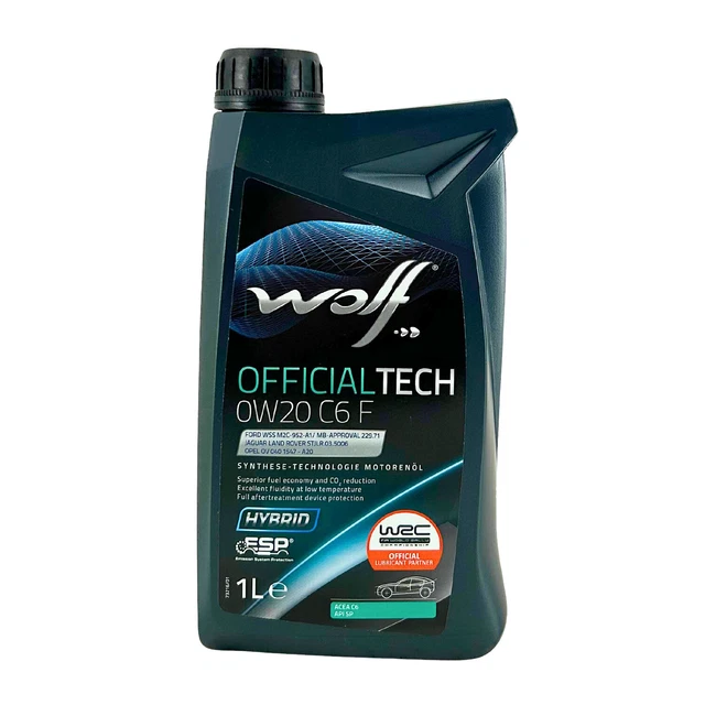 WOLF OFFICIALTECH 0W-20 C6 F, 1 Litre EUR 13,21 - PicClick FR