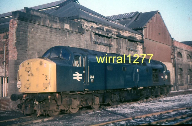ORIGINAL RAILWAY SLIDE Class 40 284 at Gateshead (see both scans) £2.50 ...
