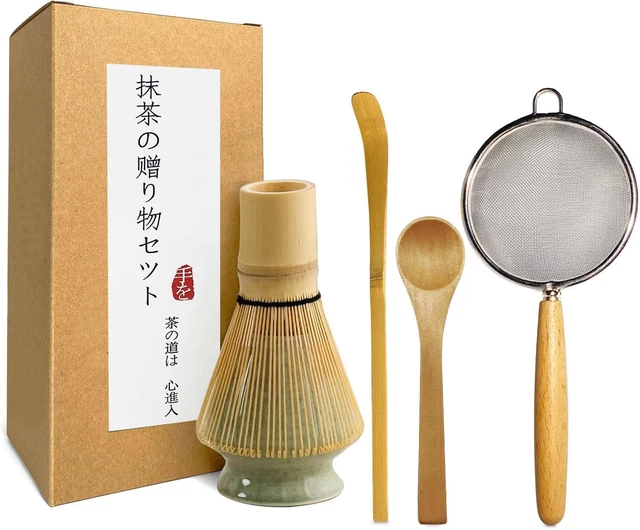 PREMIUM MATCHA WHISK Set for Japanese Tea Ceremony | 5-Piece Kit with ...