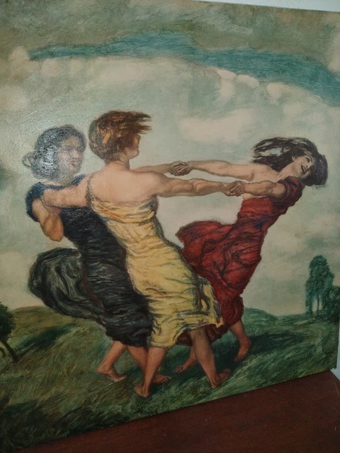 SUPERBE TABLEAU REPRODUCTION Art Nouveau Franz Von Stuck EUR 24,90 ...