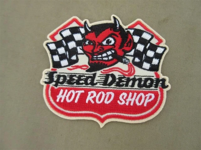 PATCH HOT ROD Shop Speed Demon Devil NoseArt Rockabilly V8 US Car Ratty ...