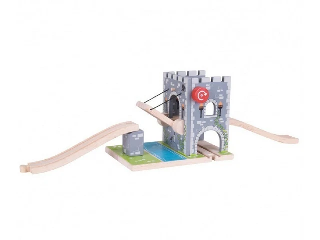 CASTLE DRAW BRIDGE for Wooden Train Railway Track ( Fits Brio Thomas ...