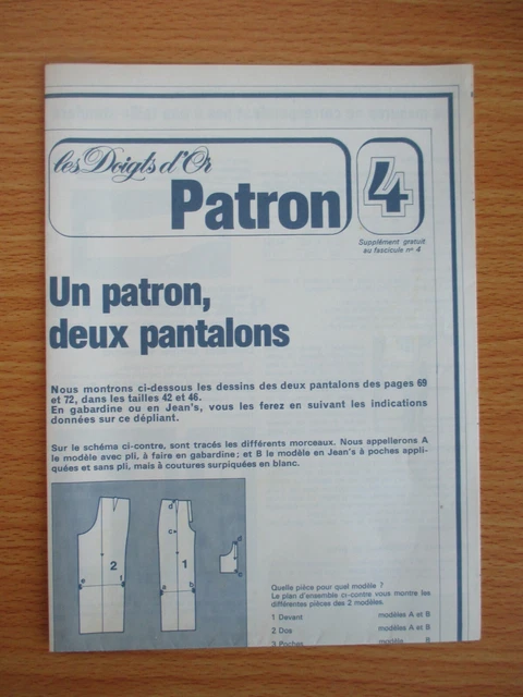 COUTURE : LOT de 9 patrons Les doigts d'or lot 2 EUR 18,00 - PicClick FR