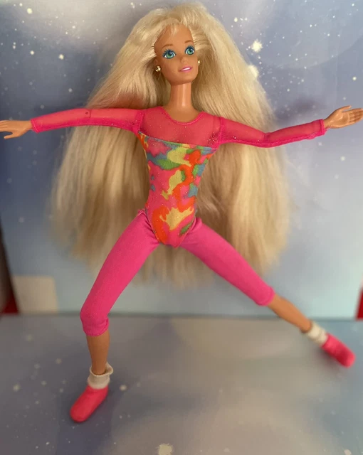 VINTAGE 1993 GYMNAST Barbie 90s Bend & Move Barbie Gymnastics Posable £ ...