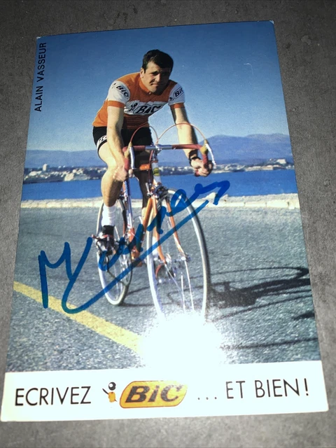 CARTE POSTALE CYCLISME Alain Vasseur Dédicacée Photo Bic EUR 4,99 ...