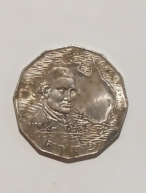 SPECIAL AUSTRALIAN 50 Cent Coin Captain Cook Bicentenary 1970 ...