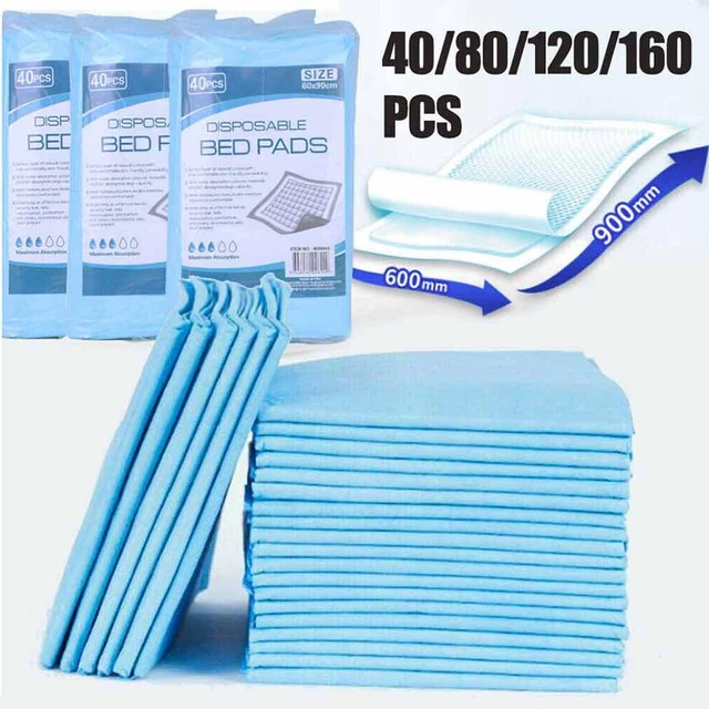 40/80/120/160PK ADULT ECONOMY Pads Incontinence Disposable Bed Pee ...