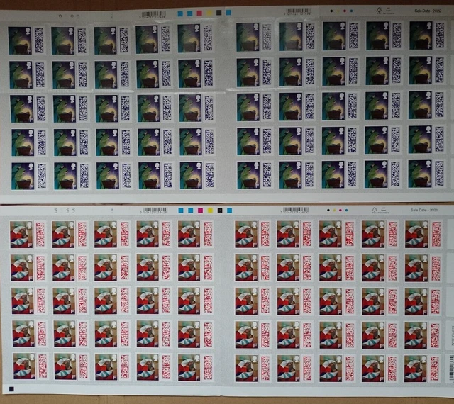 100 1ST FIRST Class Postage Stamps Genuine New Barcode Sheets Worth £ ...