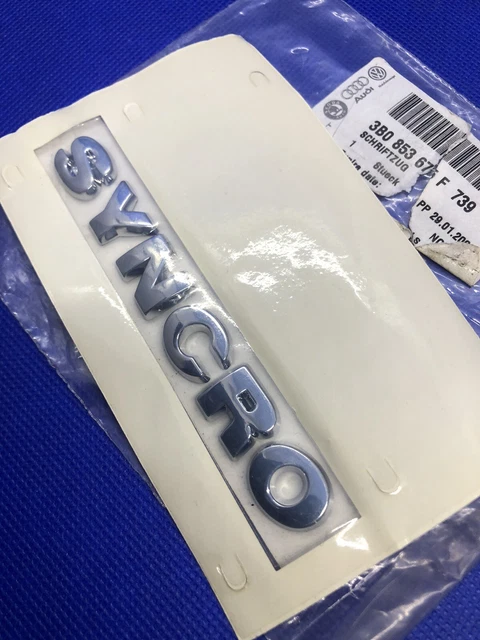 LOGO BADGE VOLKSWAGEN SYNCRO GOLF 4 IV MK4 PASSAT ORIGINAL RARE ...