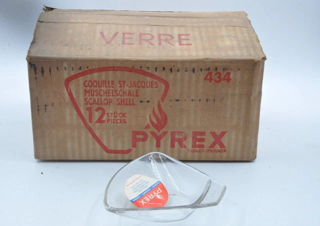 ANCIEN SET DE 12 coupelles de cuisson pour Saint Jacques PYREX neuf ...