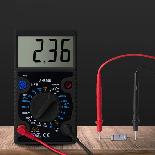 VOLTMETRO DIGITALE/AMPEROMETRO/OHMMETRO MULTIMETRO volt AC DC tester ...