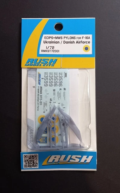 RUSH MODELS RMKST72001 1/72 F-16A/AM MLU Block 20 ECIPS+MWS Pylons ...