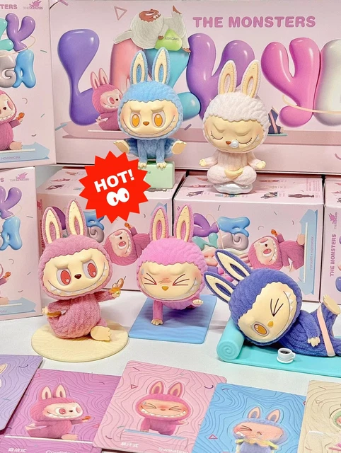 ORIGINAL POPMART LABUBU THE MONSTERS Lazy Yoga Series Figure Toy LABUBU ...