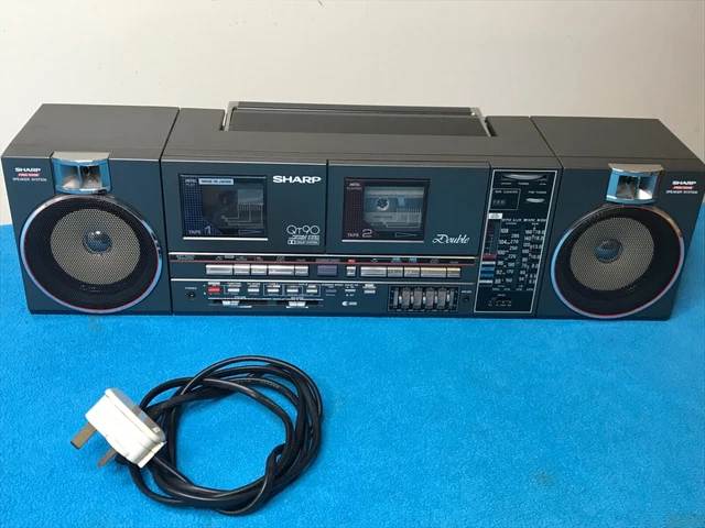 SHARP QT-90E(D) VINTAGE radio twin cassette player Boombox . EUR 379,30 ...
