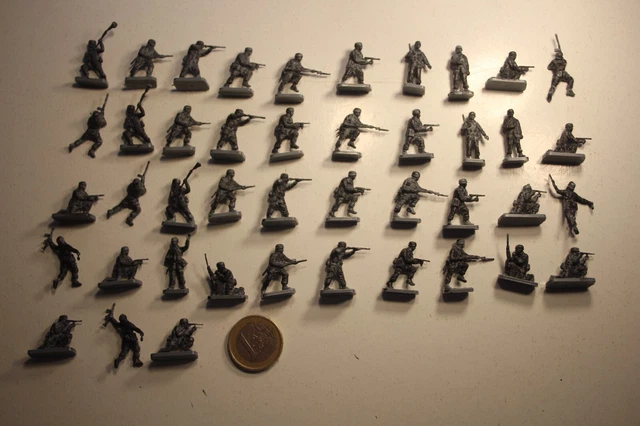 1/72 43 PIECES Ww2 German Paratroopers Airfix, Atlantic, Esci, Heller ...