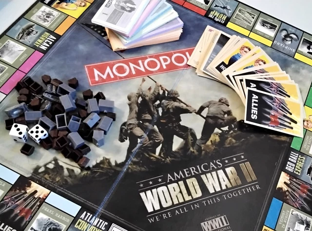 MONOPOLY BOARD GAME America's World War II - Very Good Pre Owned ...