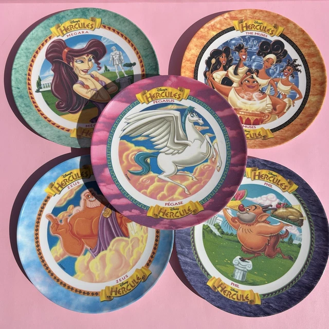 VINTAGE DISNEY 90S Hercules McDonalds Plastic Dish Plate Set Megara $75 ...