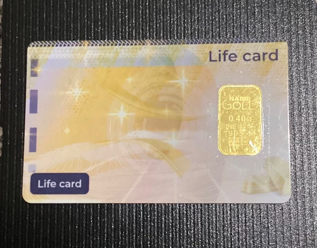 LIFE CARD - NADIR - 0.4gram Fine Gold 999.9 - NADIR METAL REFiNERi - £ ...