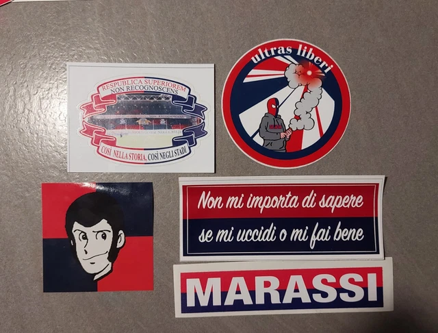 5 ADESIVI ULTRAS Genoa Sticker autocollant Via Armenia 5 R Caruggi ...